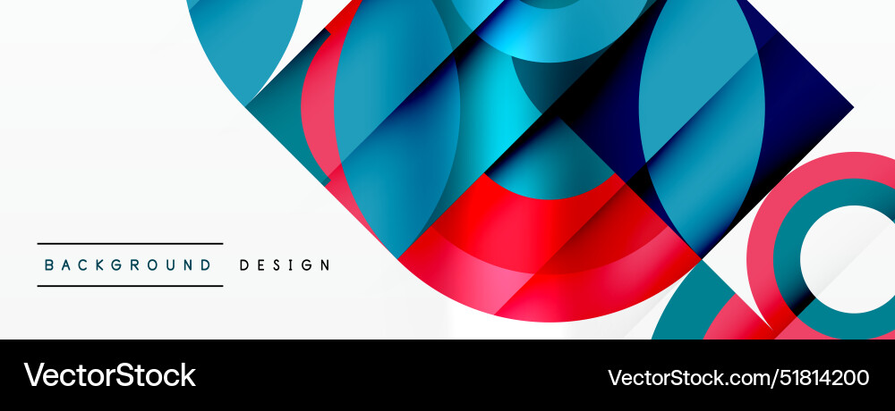 Circles and petals geometric beautiful abstract Vector Image