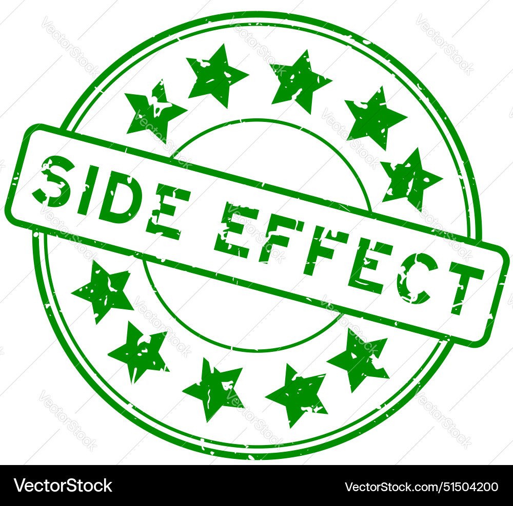 Grunge green side effect word with star icon Vector Image