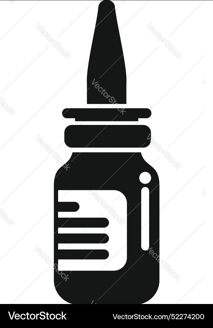 Nasal spray medication relieving sinus congestion Vector Image