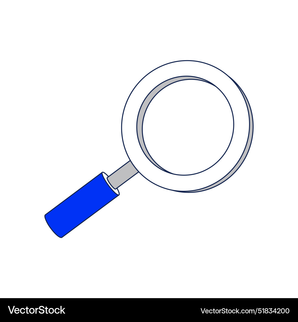 Search magnifying 3d glass icon Royalty Free Vector Image