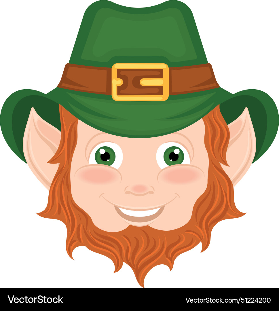 St patricks day irish elf character cartoon Vector Image