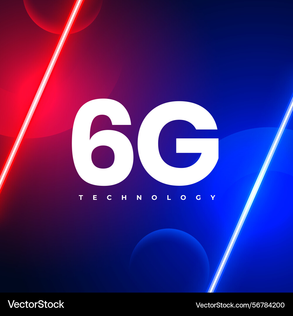 Superfast 6g wireless network background Vector Image