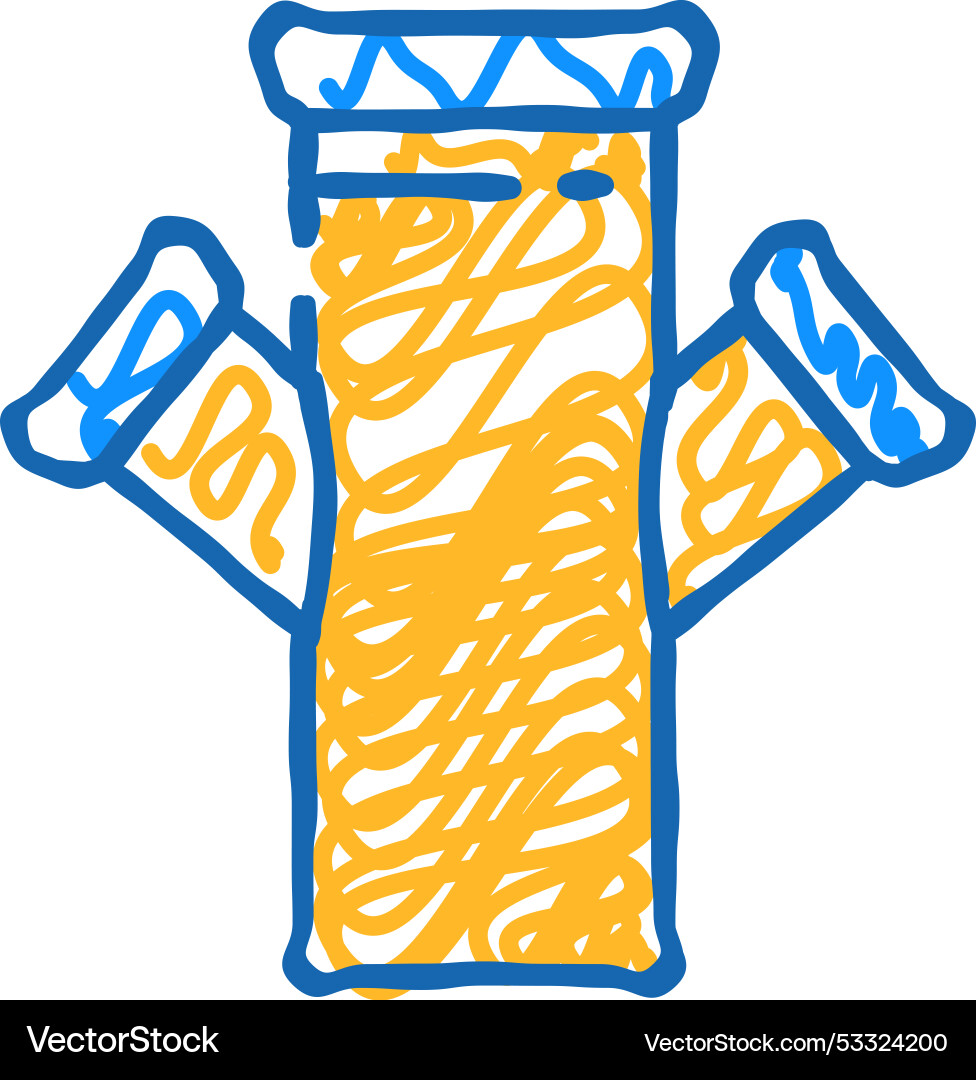 Supply pipeline icon doodle Royalty Free Vector Image