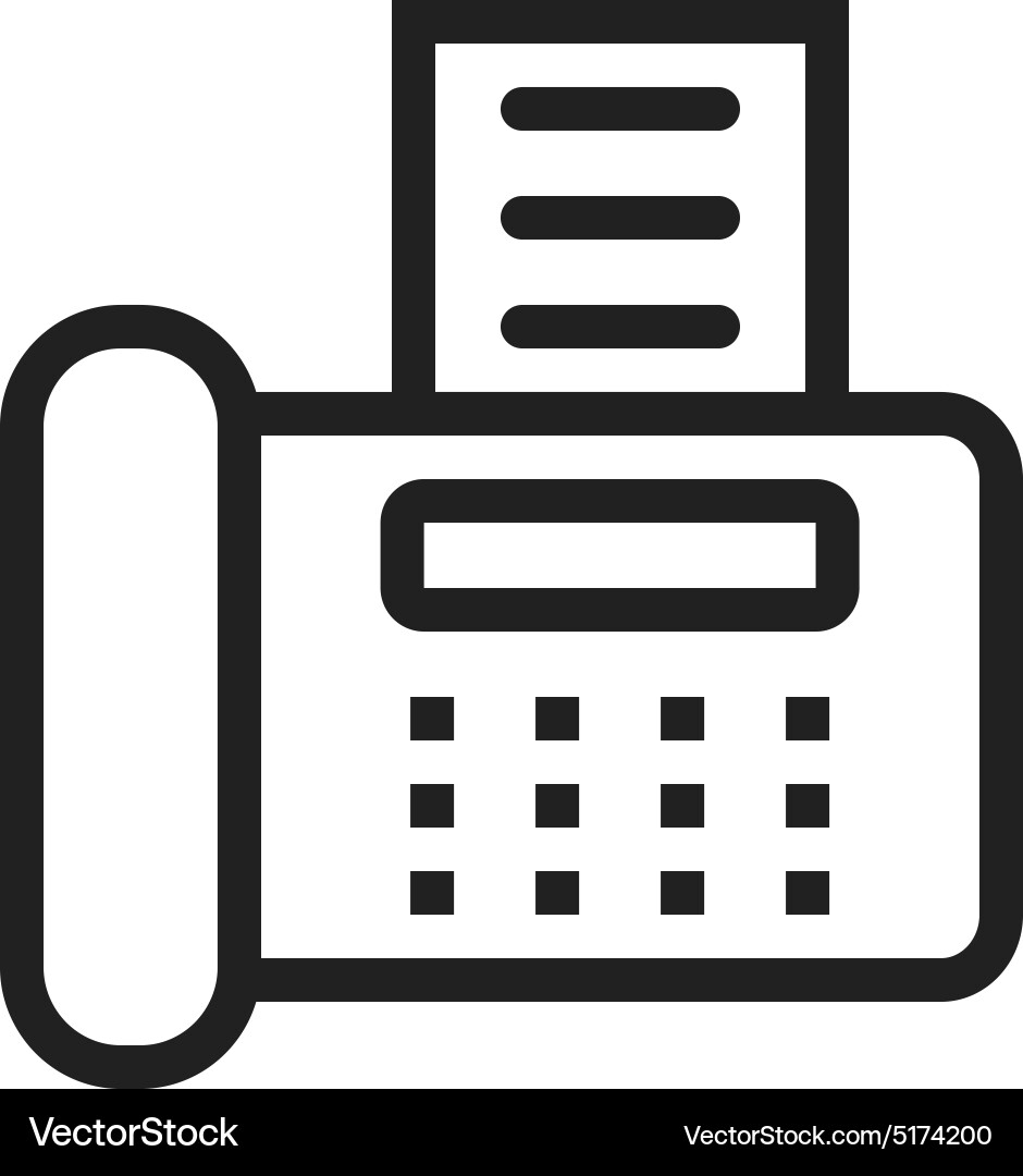 Vintage Fax Machine Royalty Free Vector Image - VectorStock