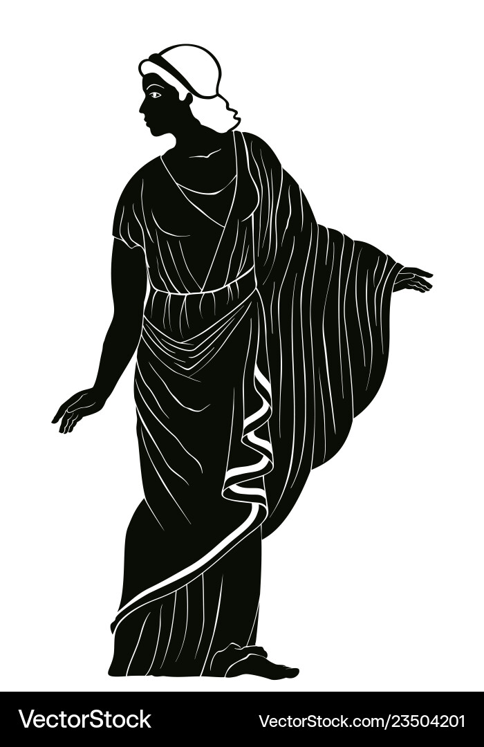 Ancient greek woman Royalty Free Vector Image - VectorStock