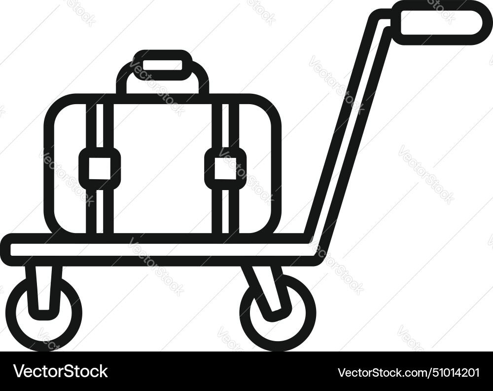 Delivery perfect trolley icon outline Royalty Free Vector