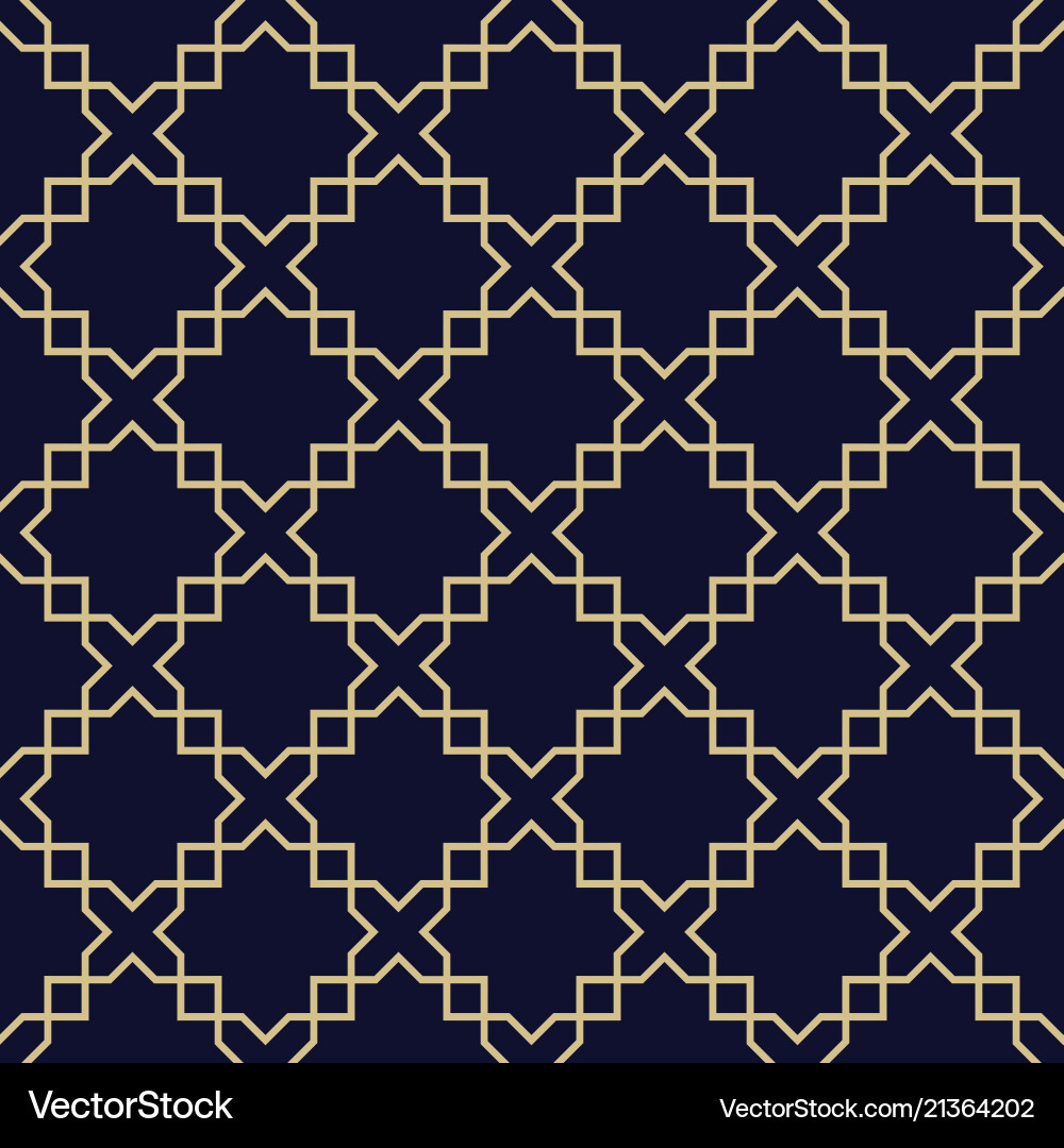 Abstract arabic seamless patterndark blue Vector Image