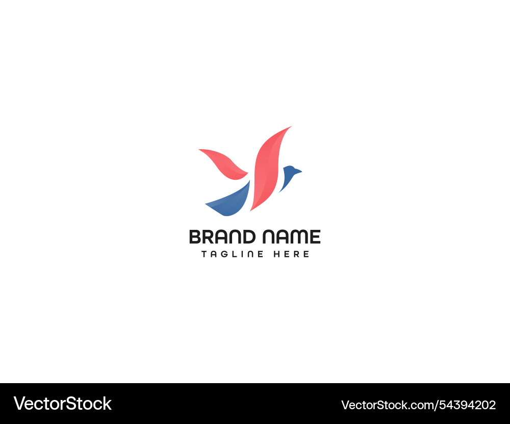 Bird logo for a brand Royalty Free Vector Image