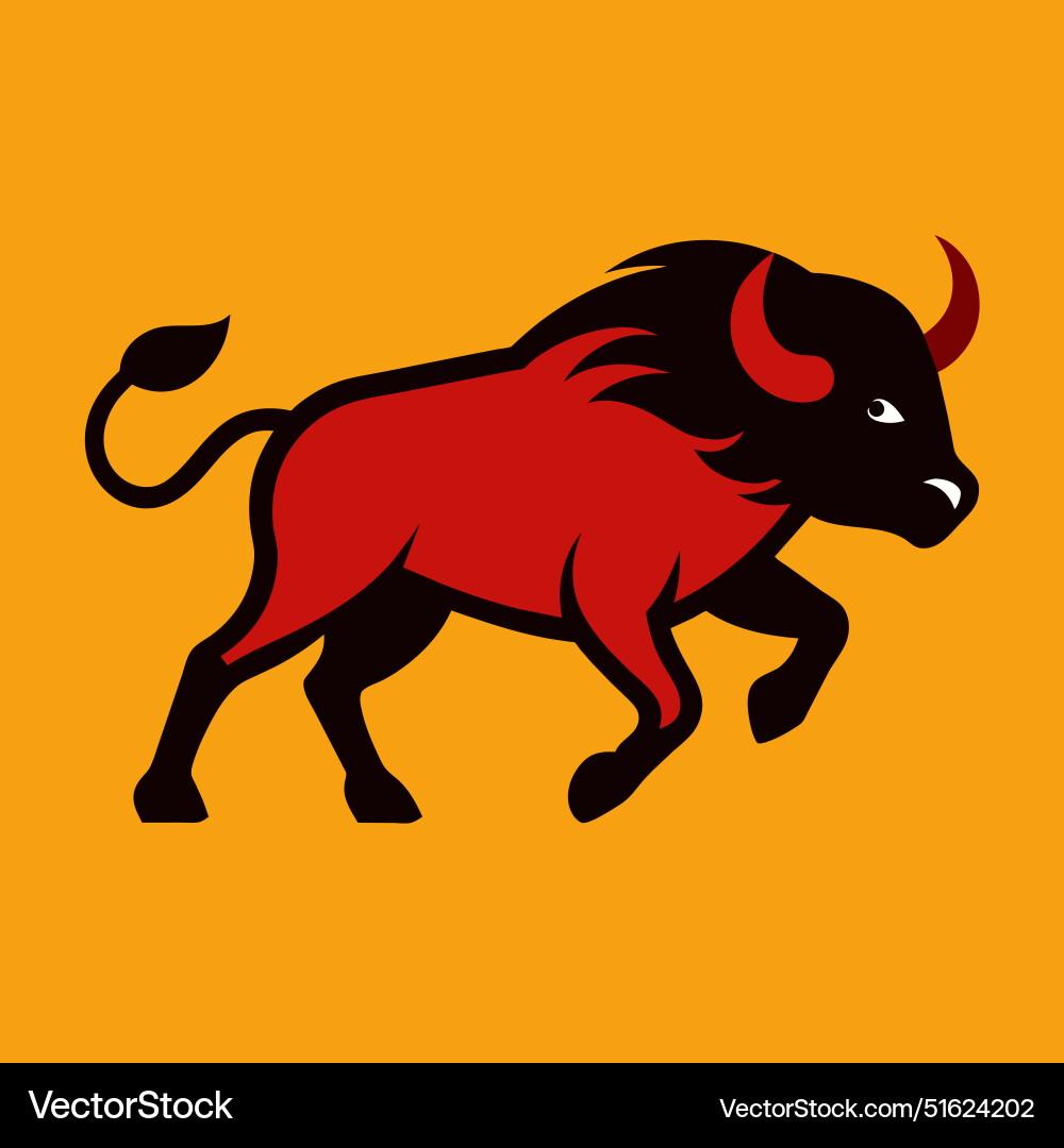 Buffalo runs icon Royalty Free Vector Image - VectorStock