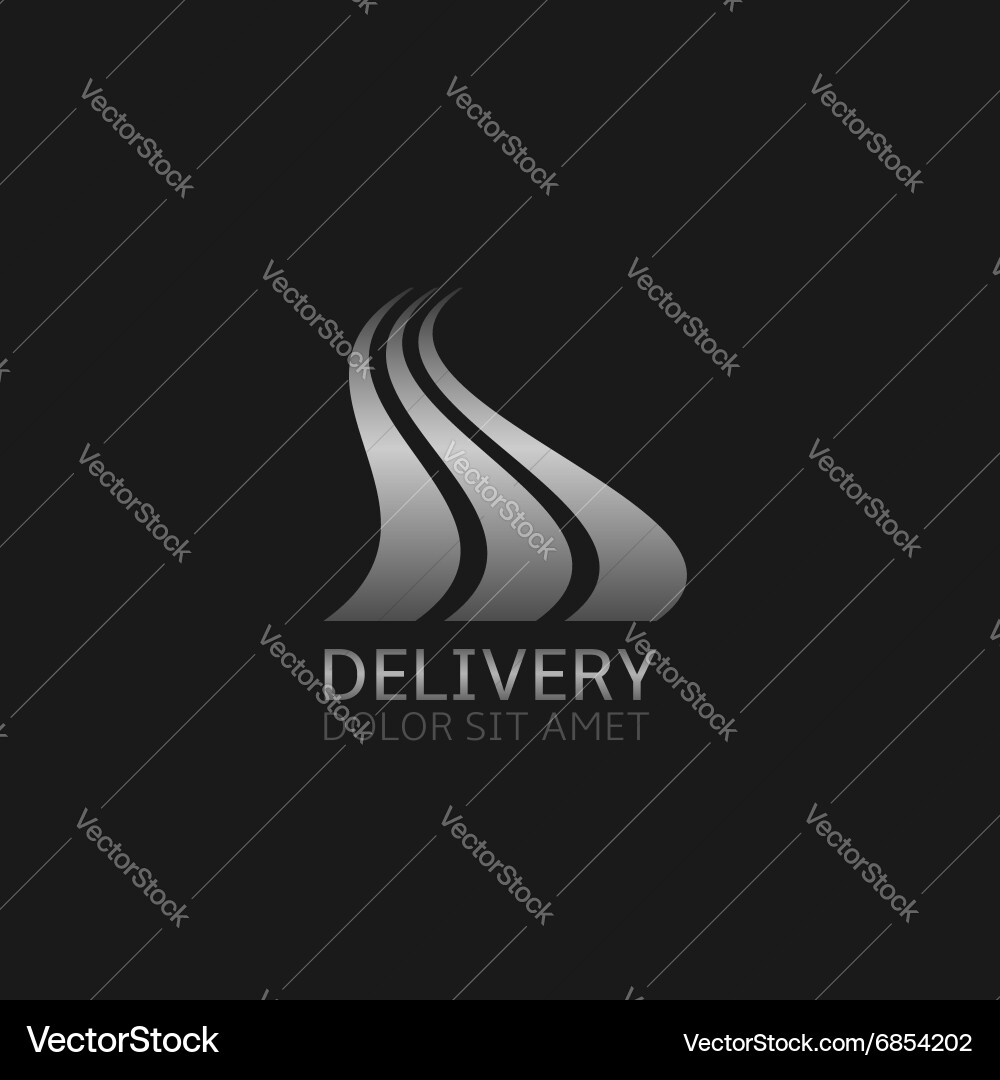 Delivery company logo Royalty Free Vector Image