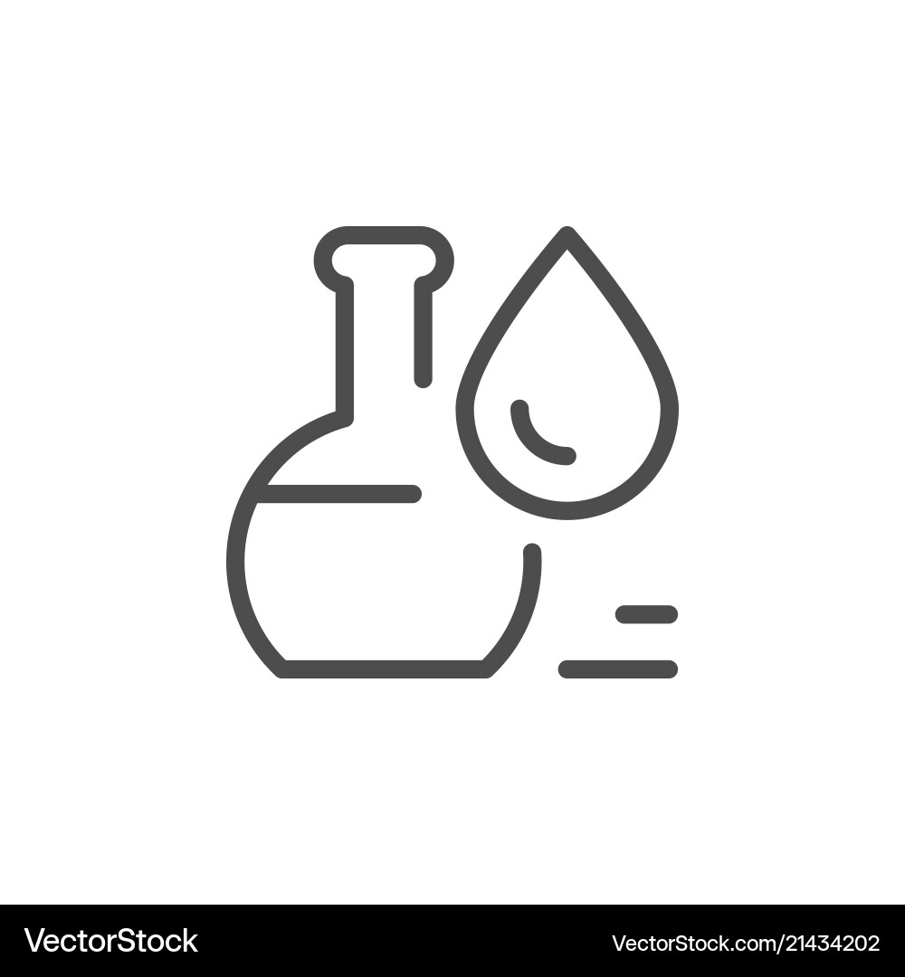 Flask with liquid line icon Royalty Free Vector Image
