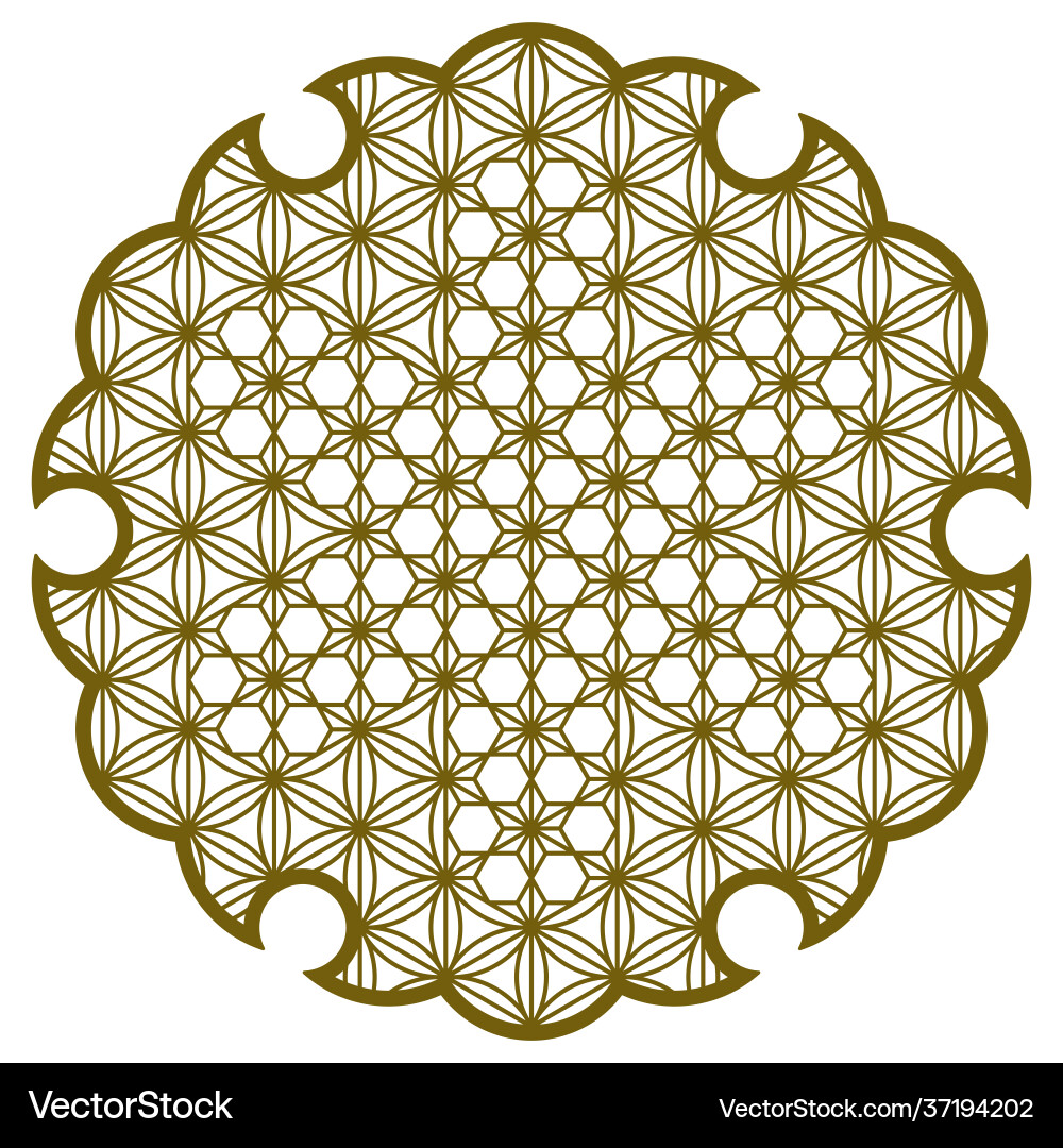 Japanese Kumiko Pattern - Yukiwa Royalty Free Vector Image