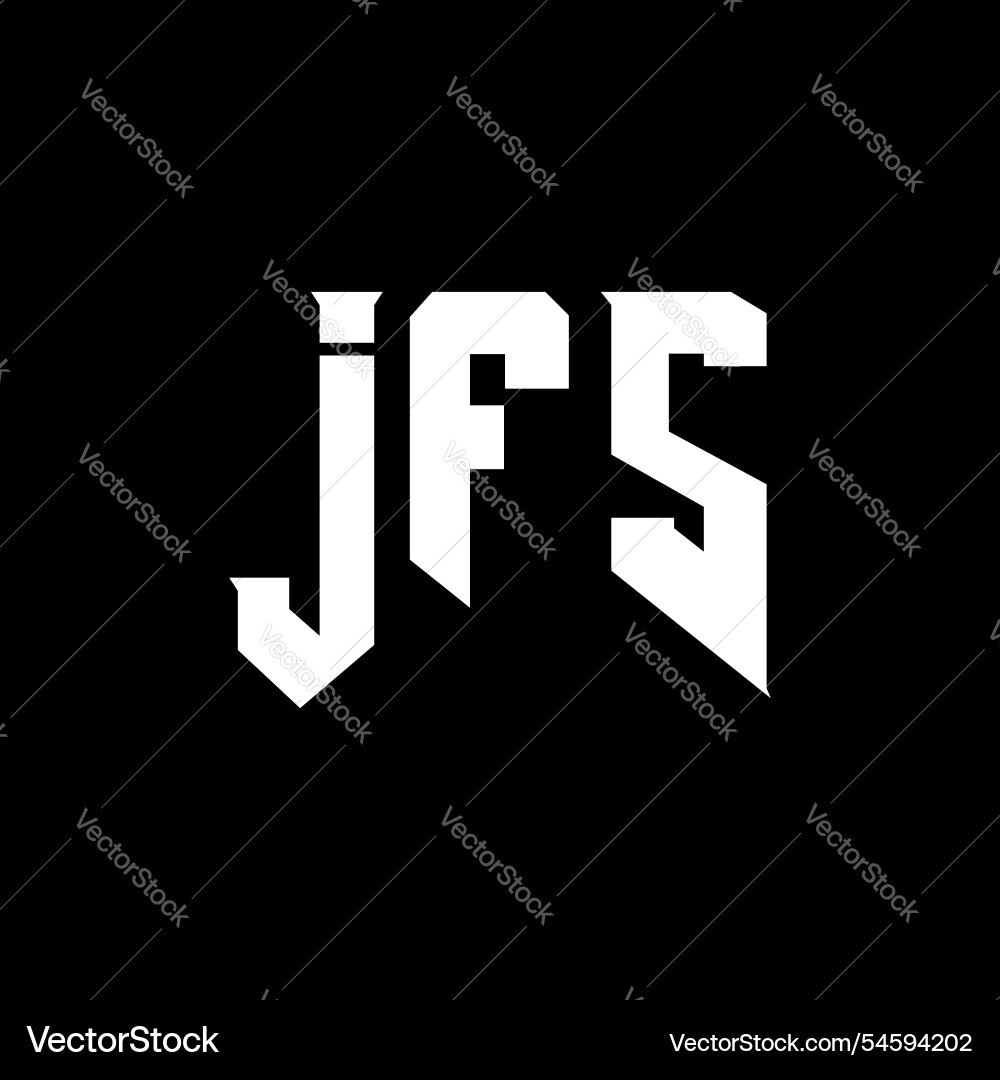 Jfs letter logo design for technology company Vector Image