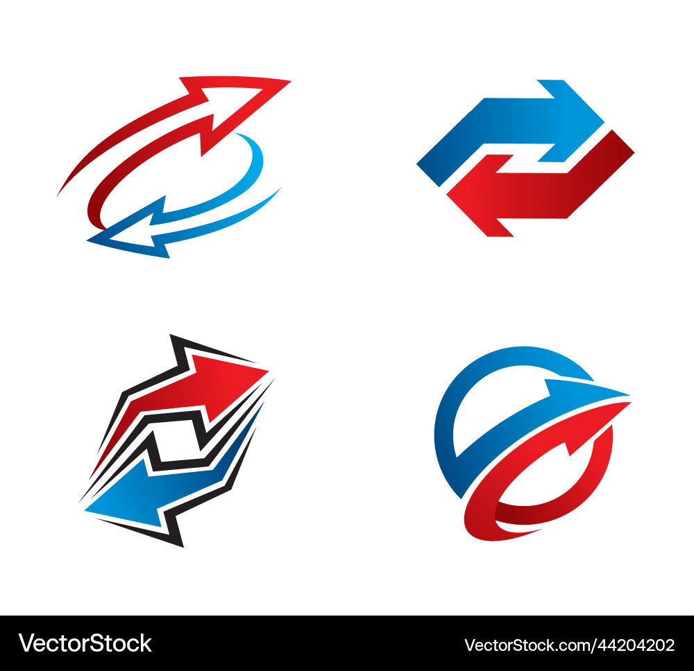 Modern arrow logo or icon template design Vector Image