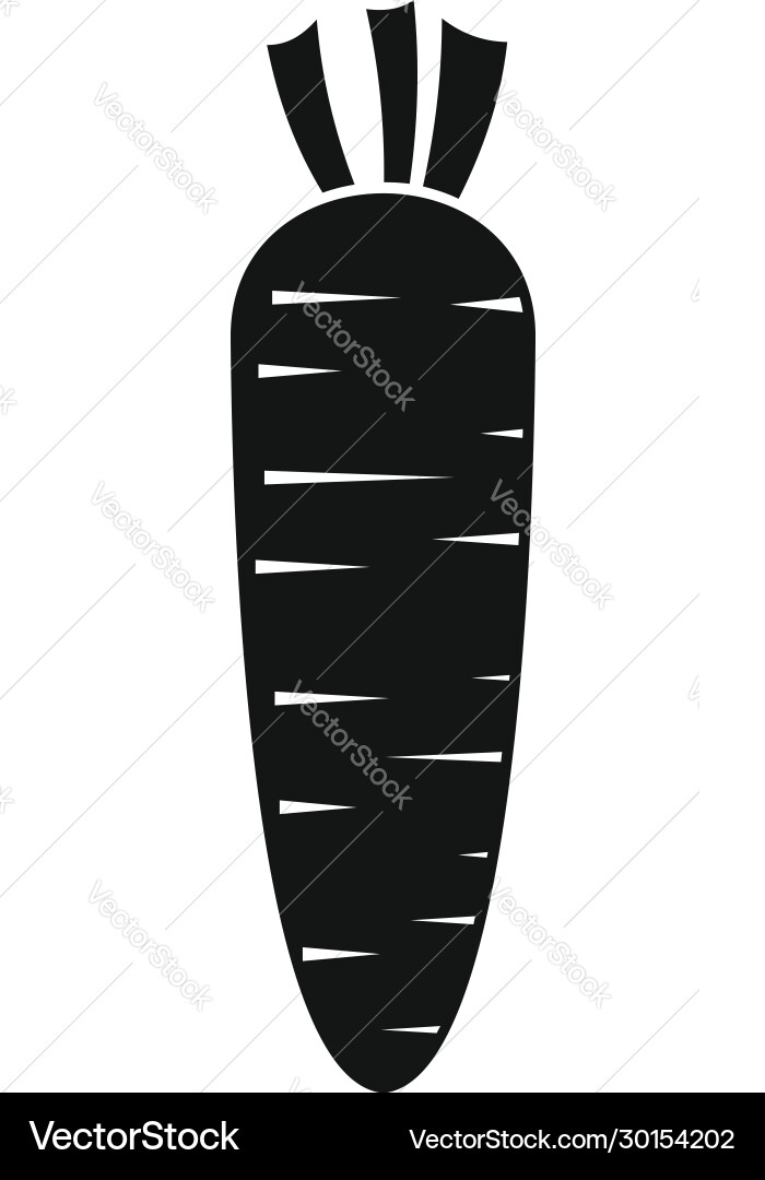 Organic carrot icon simple style Royalty Free Vector Image