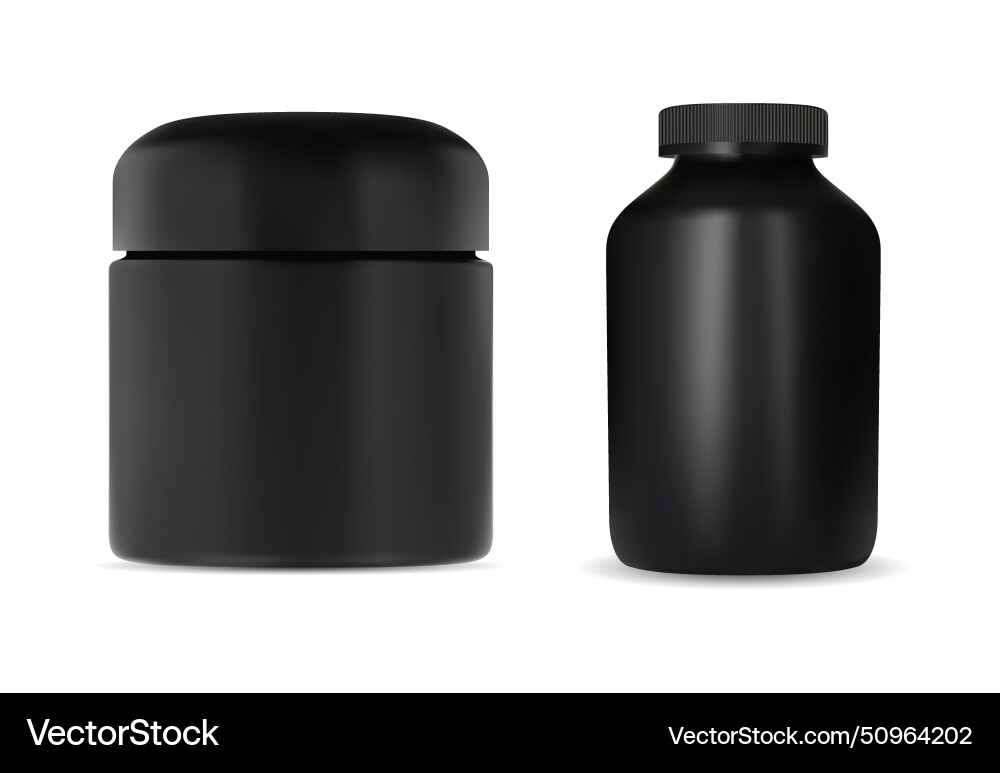 Protein jar blank supplement vitamin container Vector Image