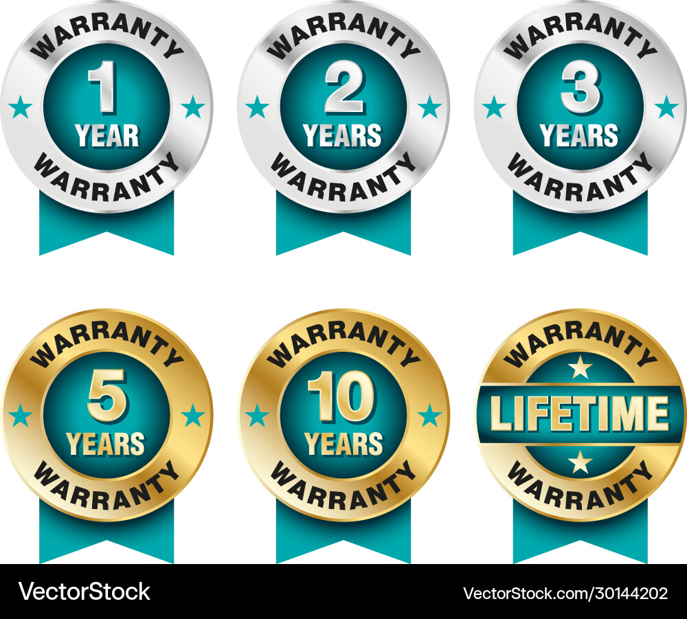 Quality certification warranty badge icon set 1 Vector Image