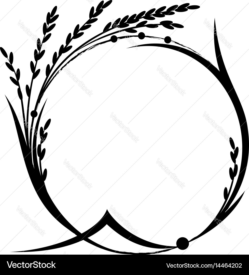 Rice Frame Border Royalty Free Vector Image - VectorStock
