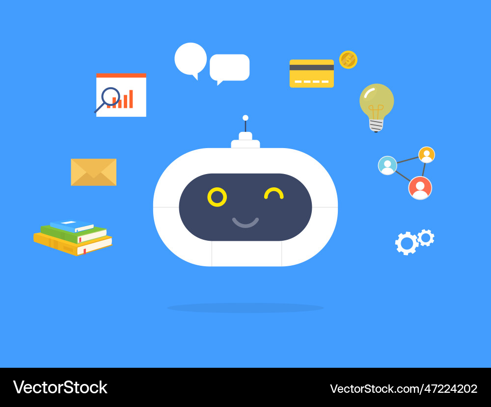 Rpa robotic process automation concept artificial Vector Image Rpa robotic process automation concept artificial Vector Image