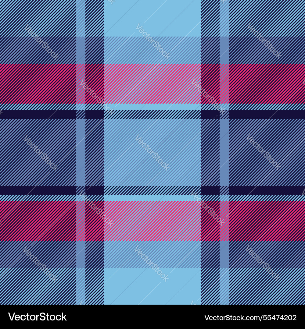 Vibrant pastel plaid pattern in blue pink Vector Image