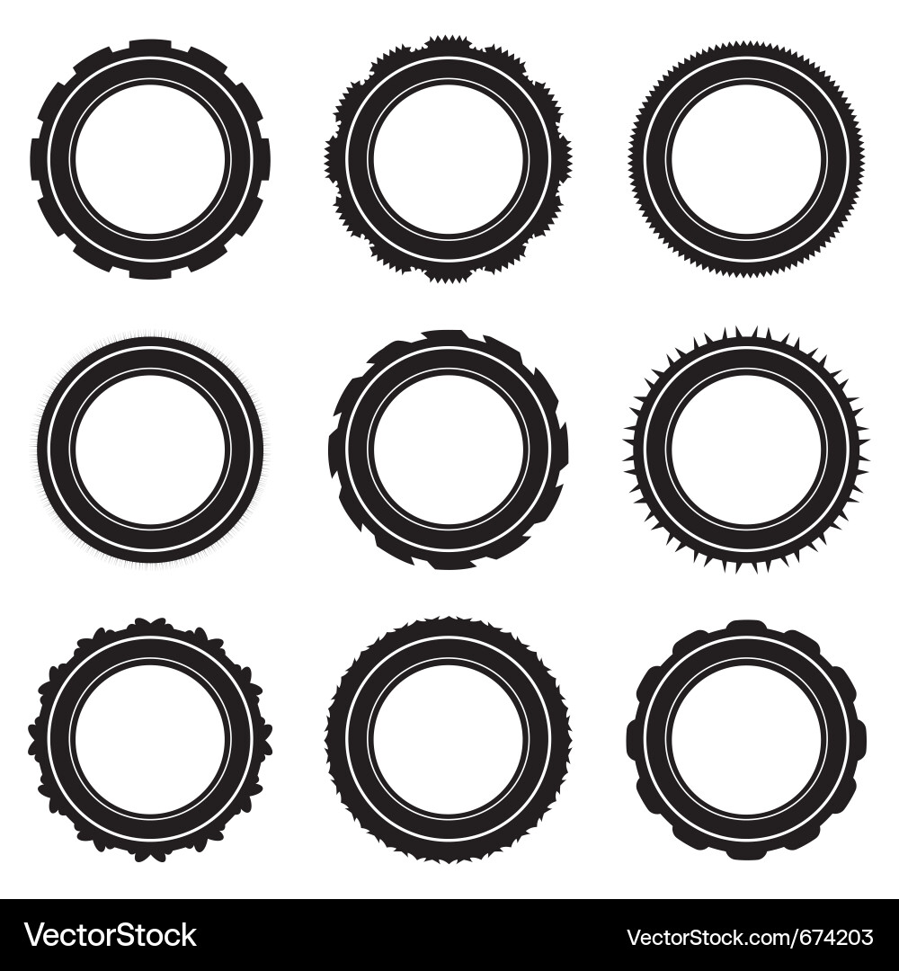 Black car tyre selection Royalty Free Vector Image