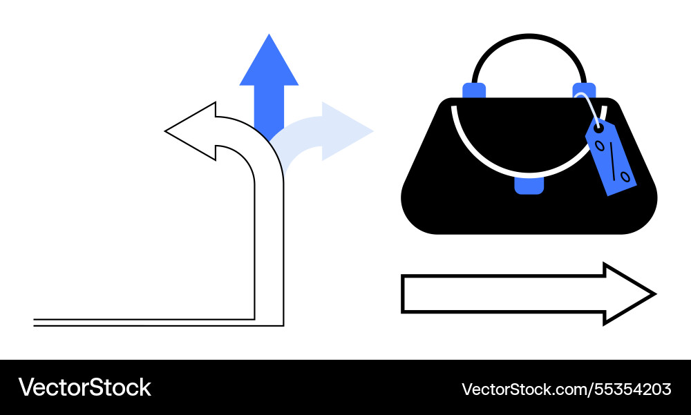 Changing directions navigating shopping trends Vector Image