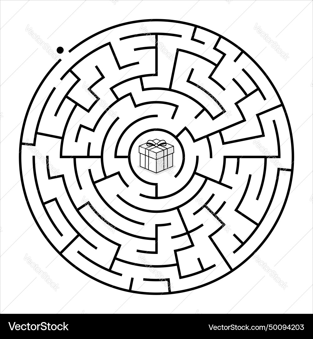 Circular maze game Royalty Free Vector Image - VectorStock