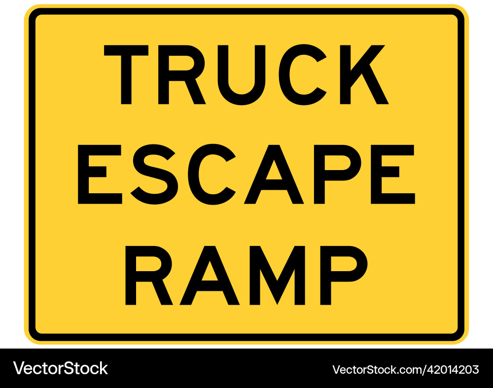 Escape ramp Royalty Free Vector Image - VectorStock