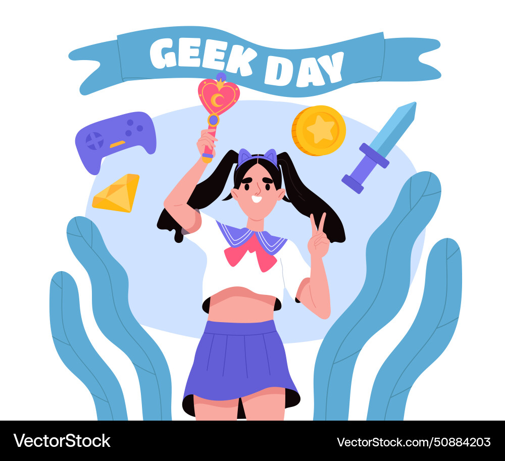 Geek day poster Royalty Free Vector Image - VectorStock