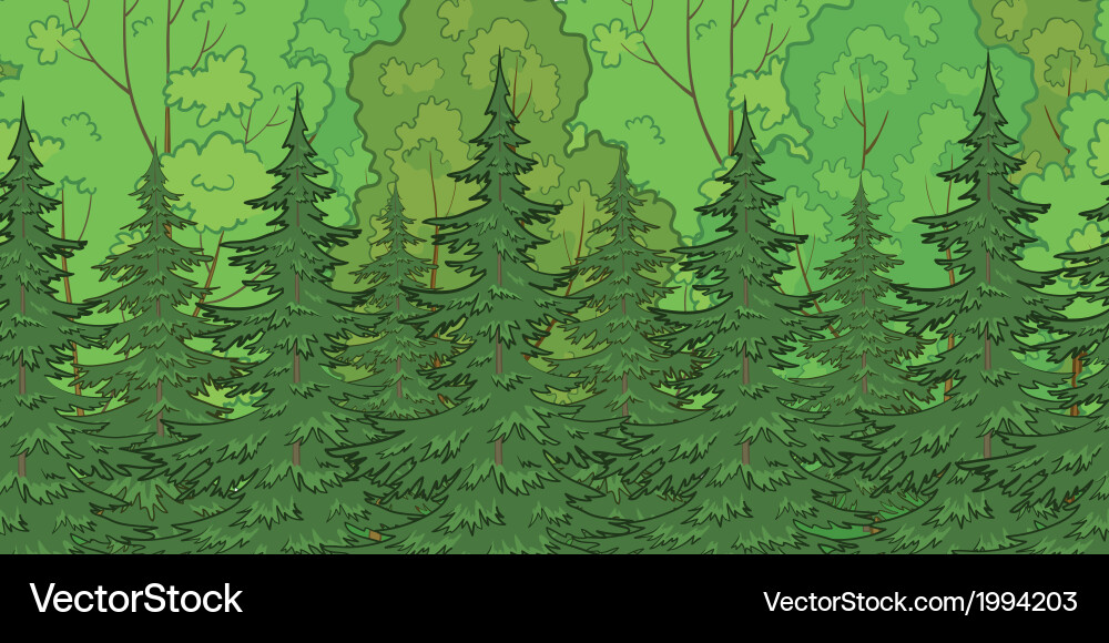 Green Forest Background Royalty Free Vector Image