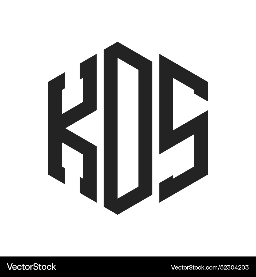 Kds logo design initial letter monogram Royalty Free Vector