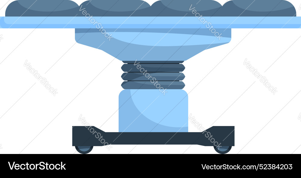 Medical examination table standing by for patient Vector Image