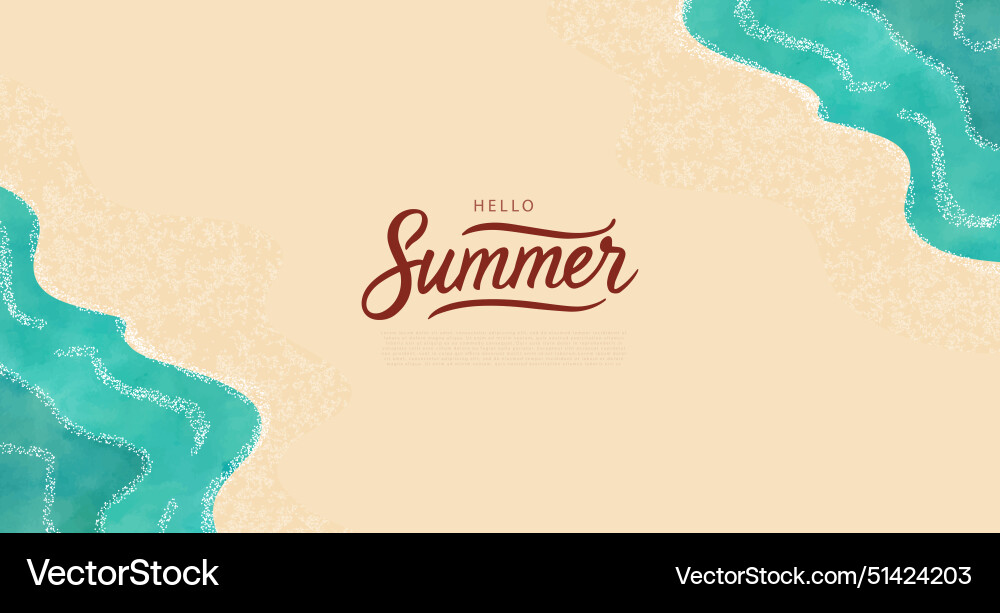 Summer horizontal background of sea Royalty Free Vector