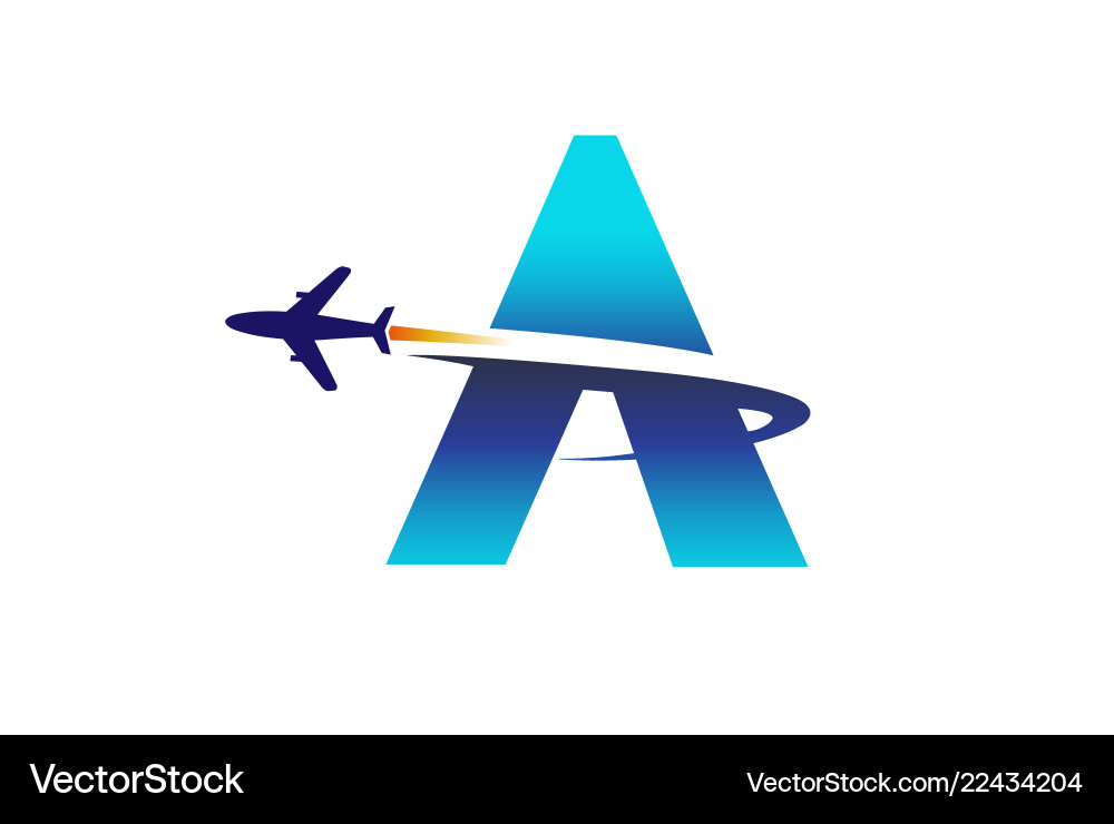 Abstract Airplane Logo Royalty Free Vector Image