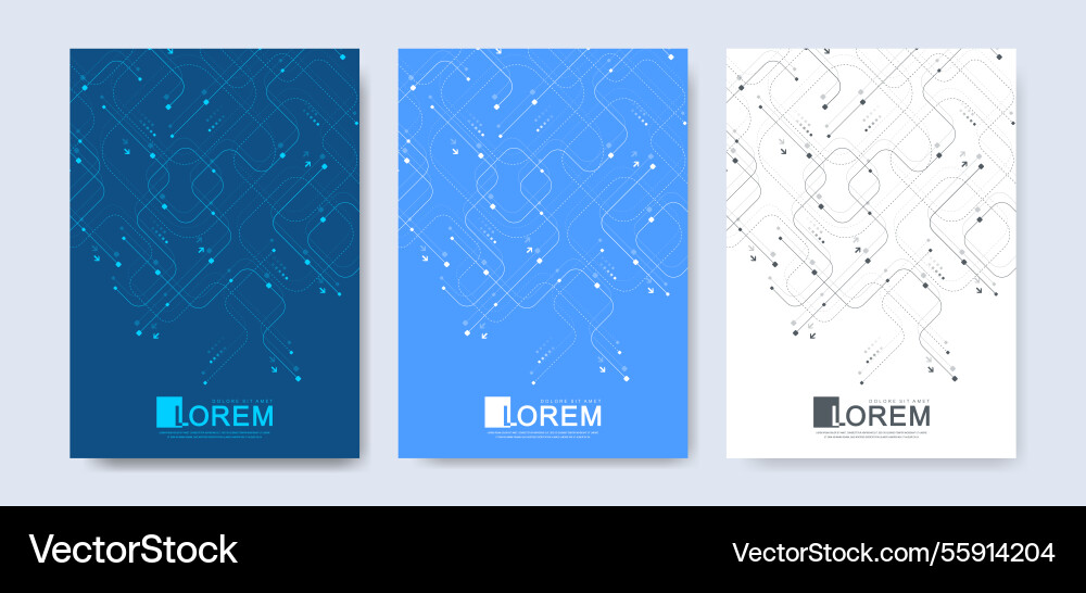 Abstract digital technology cover template design Vector Image