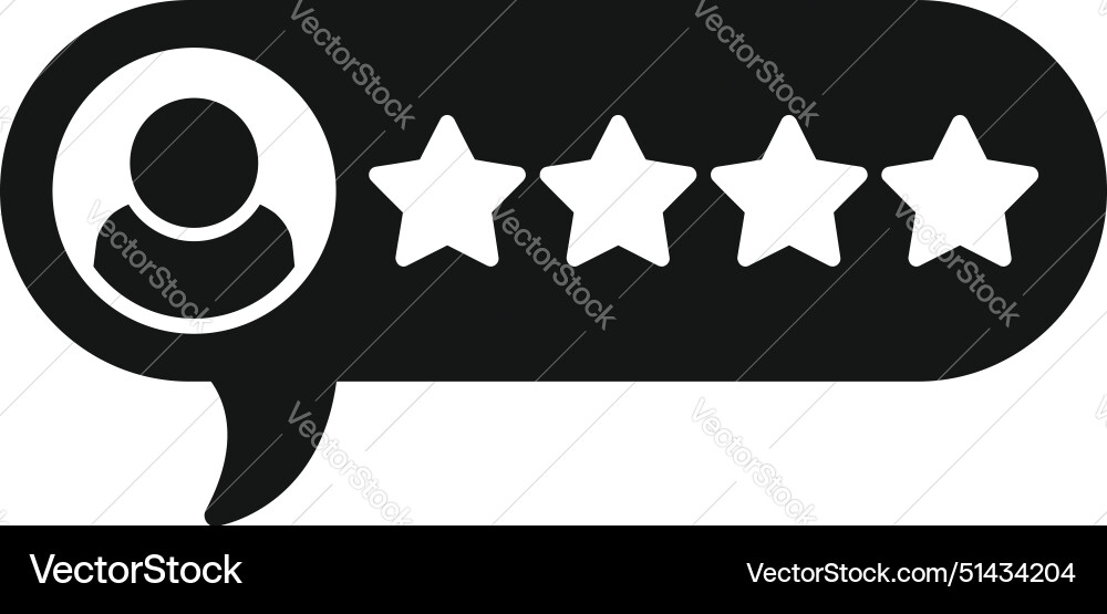 Customer feedback icon with one star rating Vector Image