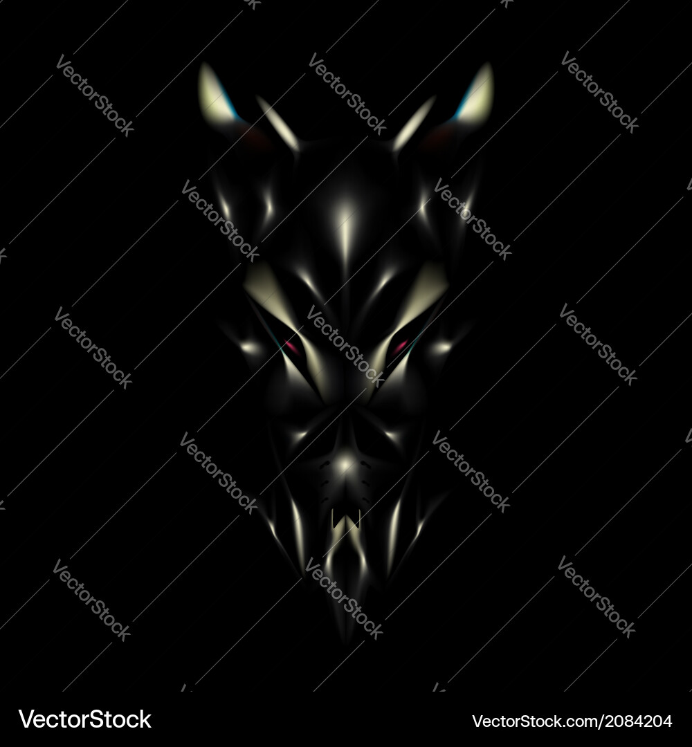 Devil face background Royalty Free Vector Image