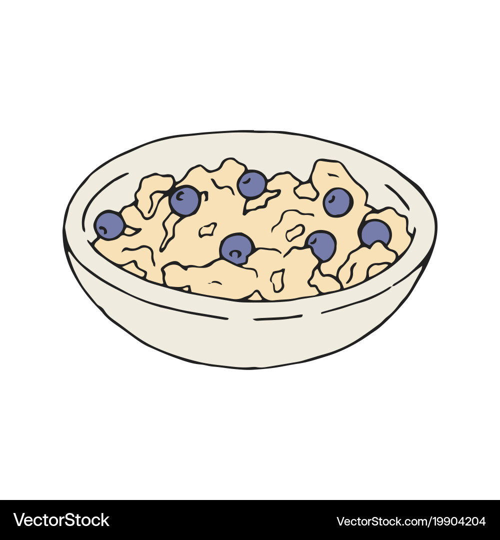 Granola isolated vintage Royalty Free Vector Image