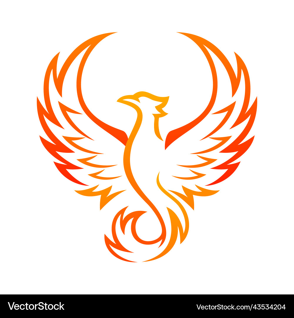 Phoenix logo template Royalty Free Vector Image