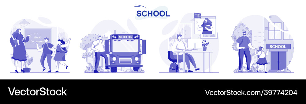 School web Royalty Free Vector Image - VectorStock