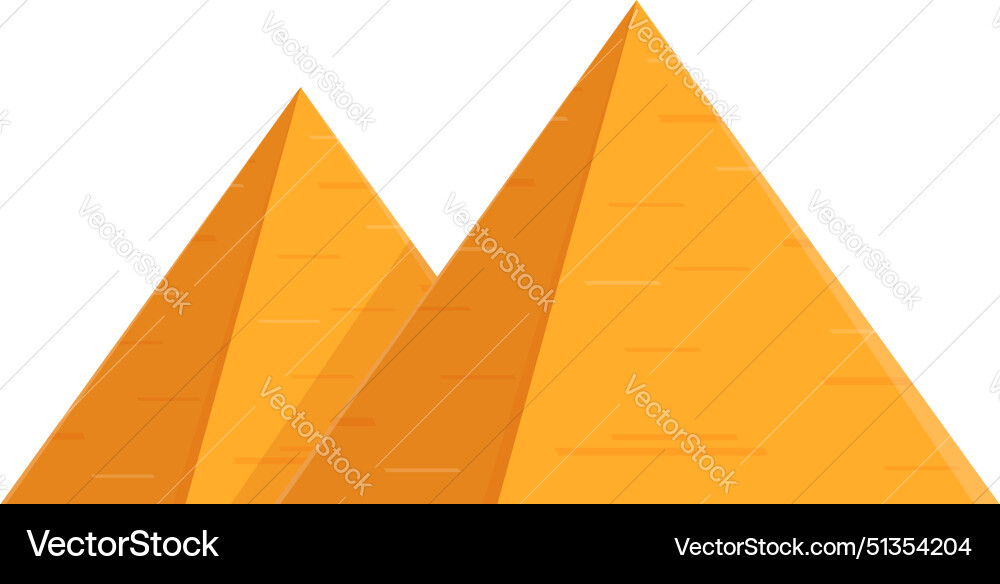 Sunny desert pyramids Royalty Free Vector Image