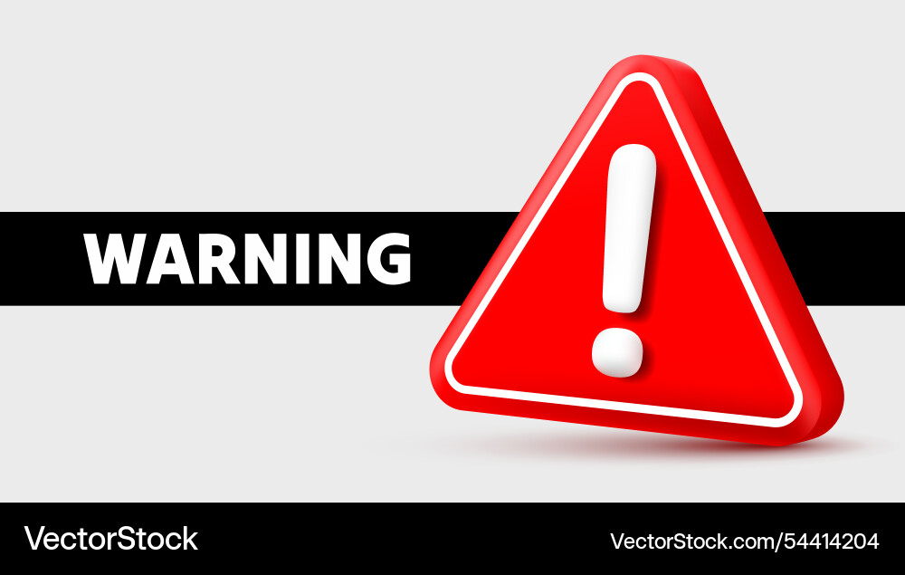Warning caution sign problem message mark danger Vector Image