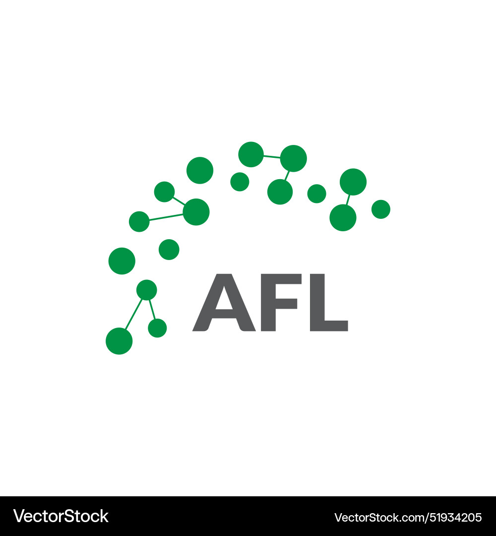 Afl letter logo design on white background Vector Image