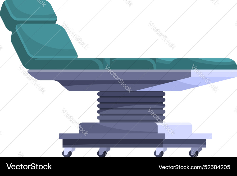Medical examination table standing sideways Vector Image