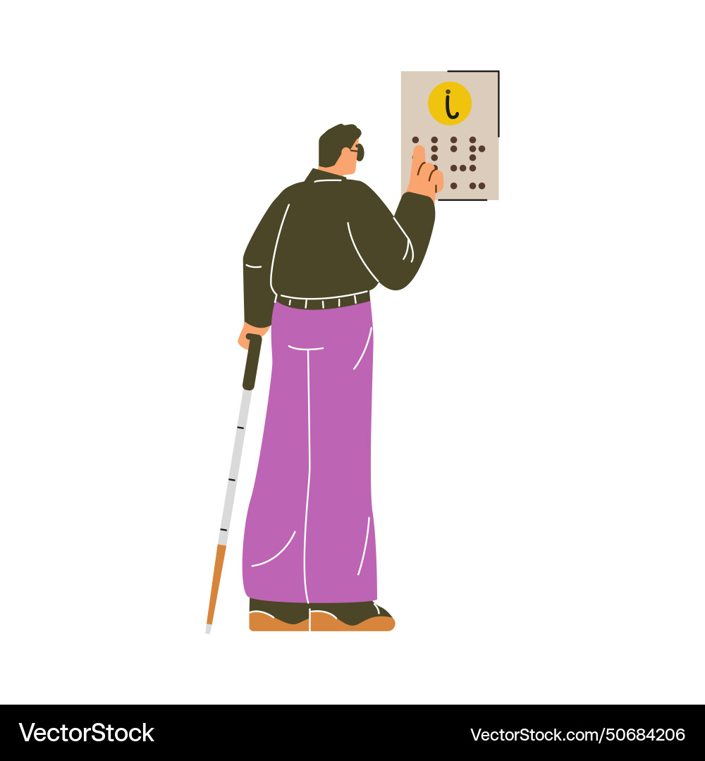 Braille tactile reading accessibility Royalty Free Vector