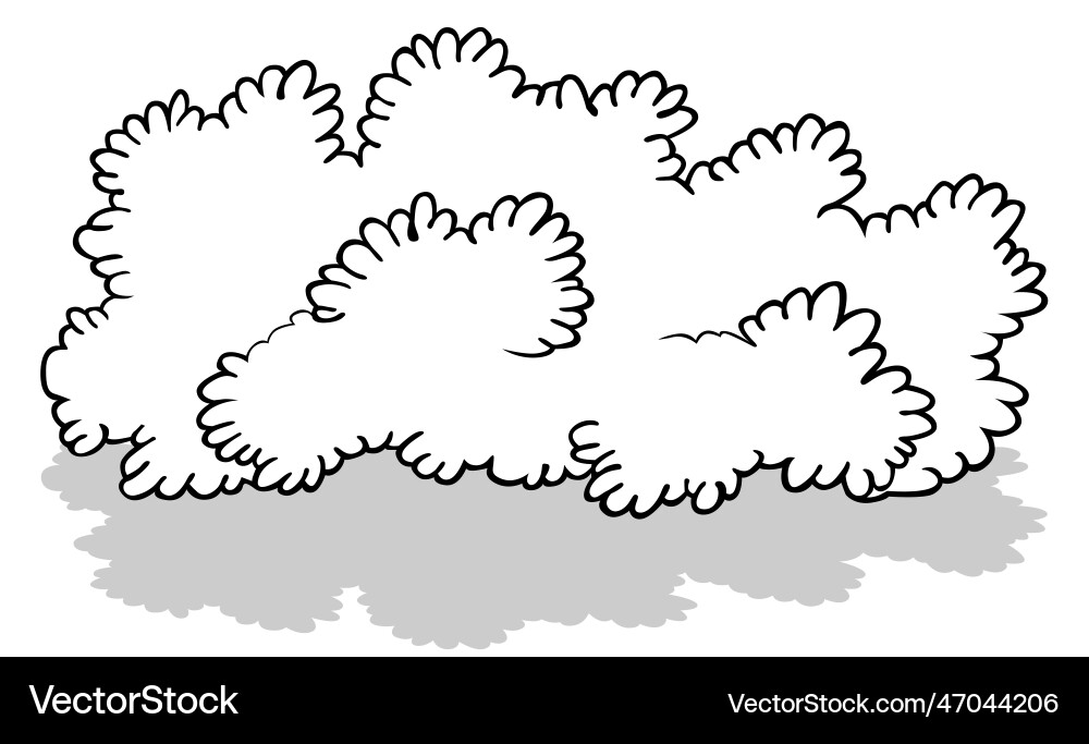 Cartoon Bush Drawing Royalty Free Vector Image