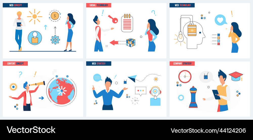 Communication technology social development Vector Image