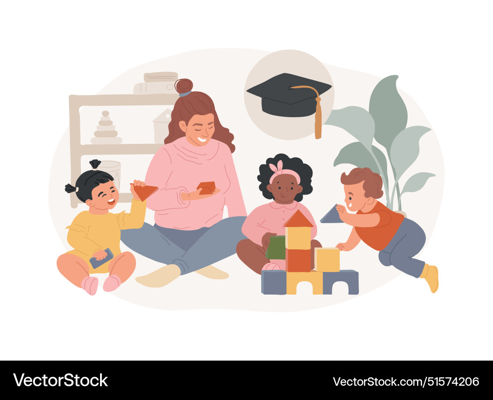 Early education isolated concept Royalty Free Vector Image