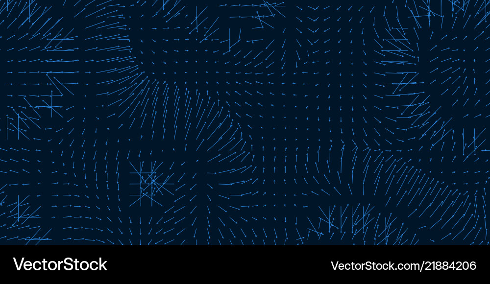 Field visualization of forces magnetic Royalty Free Vector