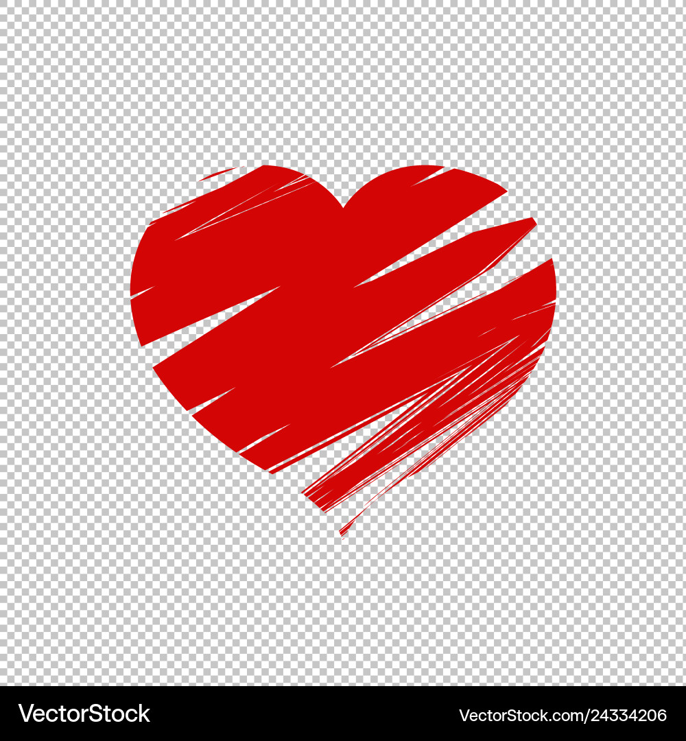 Heart isolated transparent background Royalty Free Vector